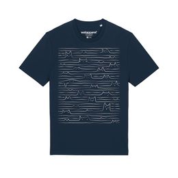 Watapparel Shirt ' Doodle Cats ' male Blue size M