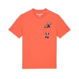 Watapparel Shirt 'Pocket Pandas' male Orange size M