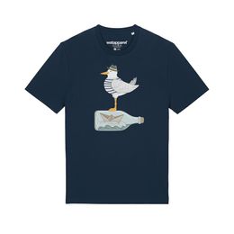 Watapparel Shirt ' M&ouml;we mit Hut ' male Blue size XS