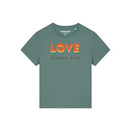 Watapparel Shirt ' Love always wins' Damen Gr&ouml;&szlig;e XL gr&uuml;n / mischfarben