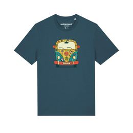 Watapparel Shirt ' Hippies Bus ' male Blue size XXXL