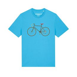 Watapparel T-Shirt ' Fahrrad ' Herren Gr&ouml;&szlig;e XS aqua / mischfarben