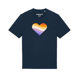 Watapparel Shirt 'Rainbow Heart' male Blue size S