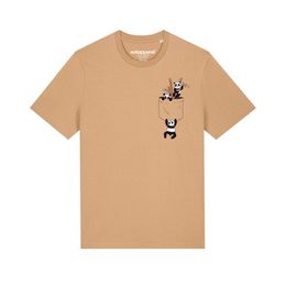 Watapparel Shirt ' Pocket Pandas ' male Beige size XXXL
