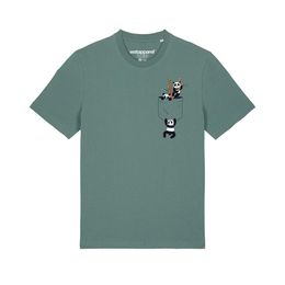Watapparel Shirt ' Pocket Pandas ' male Green size XS