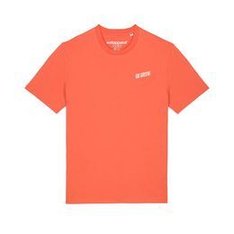 Watapparel T-Shirt ' Go Green ' Herren Gr&ouml;&szlig;e XXL orange / wei&szlig;