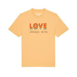 Watapparel T-Shirt ' Love always wins ' Herren Gr&ouml;&szlig;e XXXL hellgelb / mischfarben