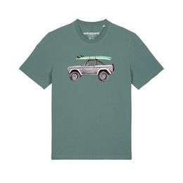 Watapparel T-Shirt ' Surf Pickup ' Herren Gr&ouml;&szlig;e L gr&uuml;n / mischfarben