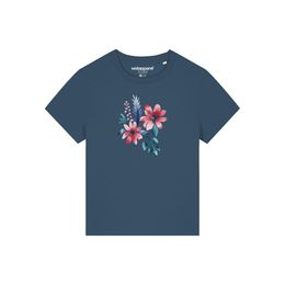 Watapparel Shirt 'Blume in Wasserfarbe 02' female Blue size M