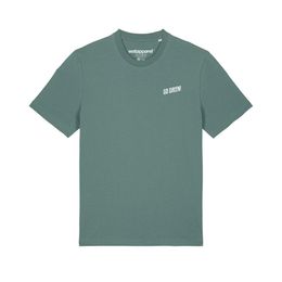 Watapparel T-Shirt ' Go Green ' Herren Gr&ouml;&szlig;e S gr&uuml;n / wei&szlig;