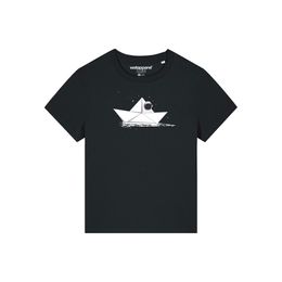 Watapparel Shirt 'Astronaut in paper boat' female Black size XXL