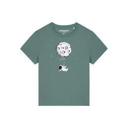 Watapparel Shirt 'Funny Spaceman' female Green size S