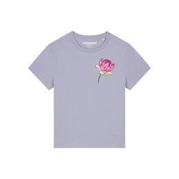 Watapparel T-Shirt 'Blume' Damen Gr&ouml;&szlig;e L gr&uuml;n / flieder / pink
