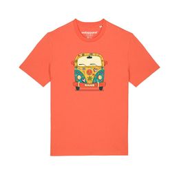 Watapparel Shirt ' Hippies Bus ' male Orange size XXL