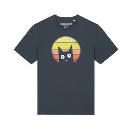 Watapparel Shirt 'Sunset Cat' male Grey size XS