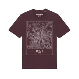 Watapparel Shirt ' City maps Berlin Landkarte ' male Red size XXXL