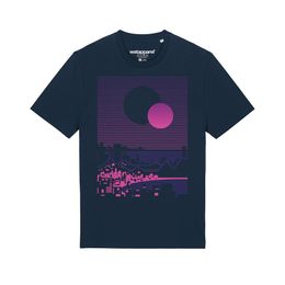 Watapparel Shirt 'Sun and Moon Skyline' male Blue size 4XL