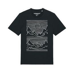 Watapparel T-Shirt ' Mountains ' Herren Gr&ouml;&szlig;e 5XL schwarz / wei&szlig;