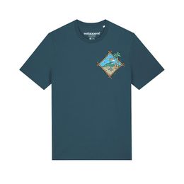 Watapparel Shirt ' Beach is calling ' male Blue size XL