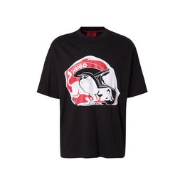 Hugo T-Shirt 'Dit_RB' Herren Größe M rot / schwarz / weiß