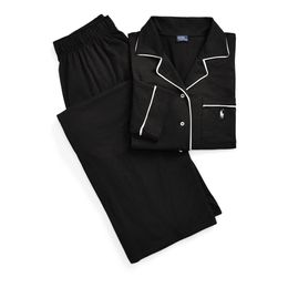 Polo Ralph Lauren Pyjama ' Long Sleeve Set ' Damen Größe L schwarz Winterkleid