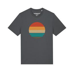 Watapparel Shirt ' Retro Sunset Ocean ' male Grey size 4XL