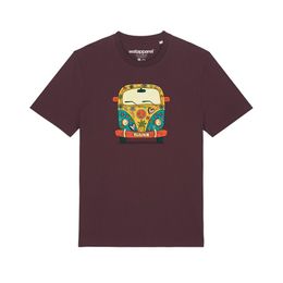 Watapparel Shirt 'Hippies Bus' male Brown size XXXL
