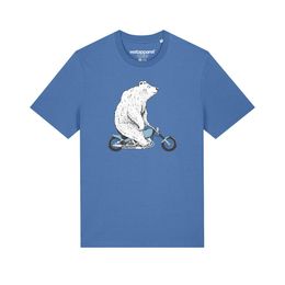 Watapparel Shirt 'B&auml;r auf Bike' male Blue size S