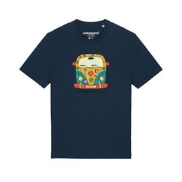 Watapparel Shirt ' Hippies Bus ' male Blue size XL