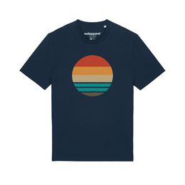 Watapparel Shirt 'Retro Sunset Ocean' male Blue size 4XL