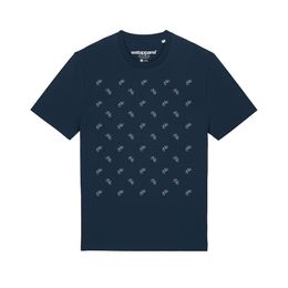 Watapparel T-Shirt 'Fahrr&auml;der' Herren Gr&ouml;&szlig;e XS marine / wei&szlig;