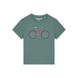 Watapparel Shirt 'Pink Bike' Damen Gr&ouml;&szlig;e S gr&uuml;n / mischfarben