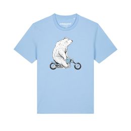 Watapparel Shirt ' B&auml;r auf Bike ' male Blue size XL