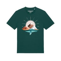 Watapparel Shirt 'Sunrise & Lake' male Green size XXXL