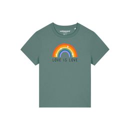 Watapparel Shirt 'Love is Love' female Green size XL