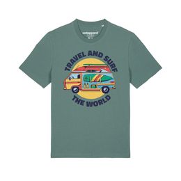 Watapparel Shirt 'Travel and surf' male Green size XS