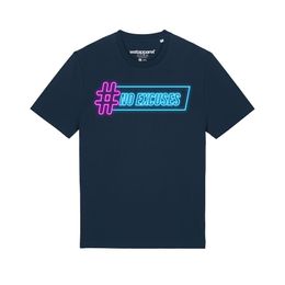 Watapparel Shirt 'No Excuses' Herren Gr&ouml;&szlig;e 5XL blau / dunkelblau / pink