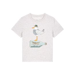 Watapparel Shirt ' M&ouml;we mit Hut ' female White size M