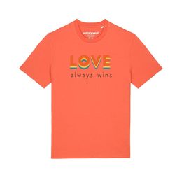 Watapparel Shirt 'Love always wins' male Orange size M