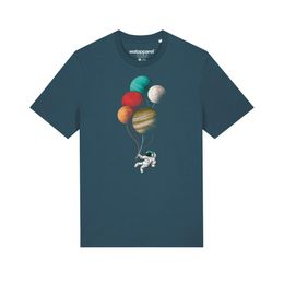 Watapparel Shirt 'Balloon Spaceman' male Blue size S