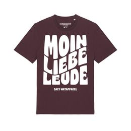 Watapparel Shirt 'Moin liebe Leude' male Red size XXXL