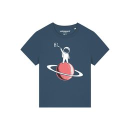Watapparel Shirt ' Astronaut says Hi ' female Blue size L
