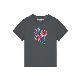 Watapparel Shirt ' Blume in Wasserfarbe' female Grey size L