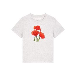 Watapparel Shirt 'Poppy Flowers' female White size XXL
