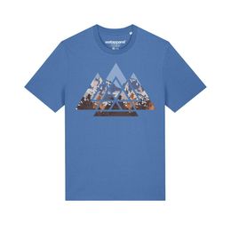 Watapparel Shirt 'Geometric Landscape' male Blue size XL