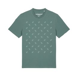 Watapparel T-Shirt 'Fahrr&auml;der' Herren Gr&ouml;&szlig;e XXL gr&uuml;n / wei&szlig;
