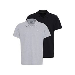 Blend Poloshirt Herren Gr&ouml;&szlig;e L grau / schwarz