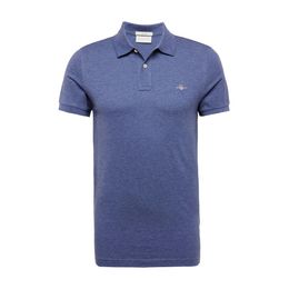 Gant Poloshirt Herren Größe S royalblau / hellgrau / rot / weiß