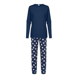 Mey Pyjama Damen Gr&ouml;&szlig;e M dunkelblau / wei&szlig; Winterkleid