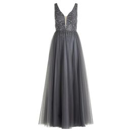 Vera Mont Kleid Damen Größe 44 grau Winterkleid